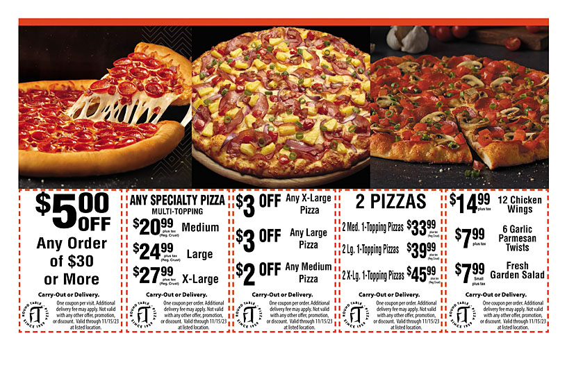 Round Table Pizza Specials | Cabinets Matttroy