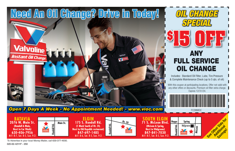 Valvoline Instant Oil Change Deals and Coupons in Batavia IL MoneyMailer